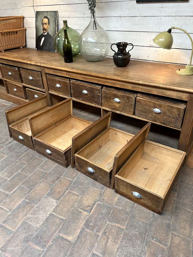 Meuble de mercerie en sapin : rangement pratique et élégant - Marchand ...